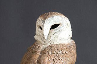Barn Owl Statue - Jan Sweeney Sculpture